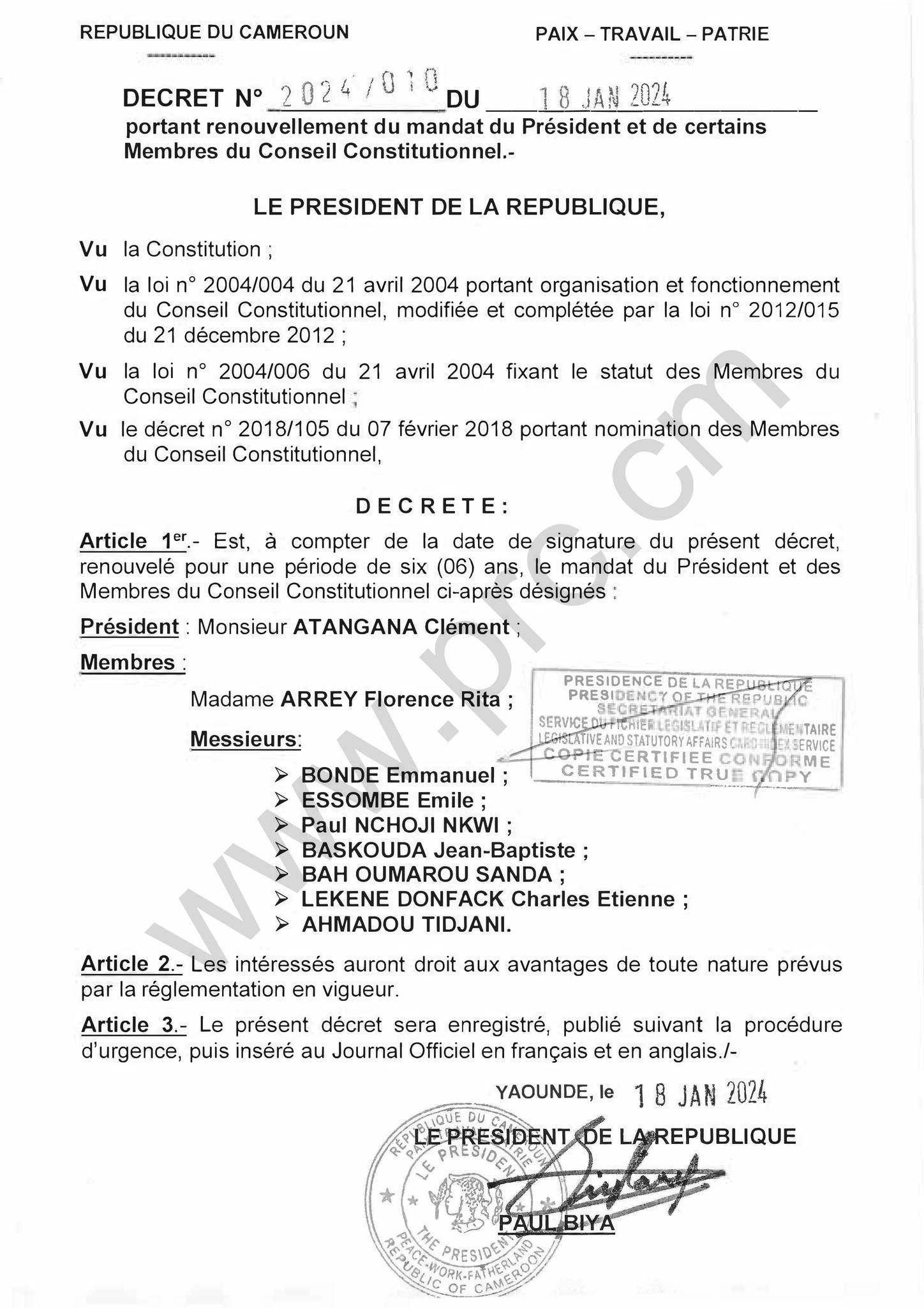 Cameroun : Pr. Adolphe Minkoa She nommé membre du Conseil constitutionnel - Journalducameroun.com